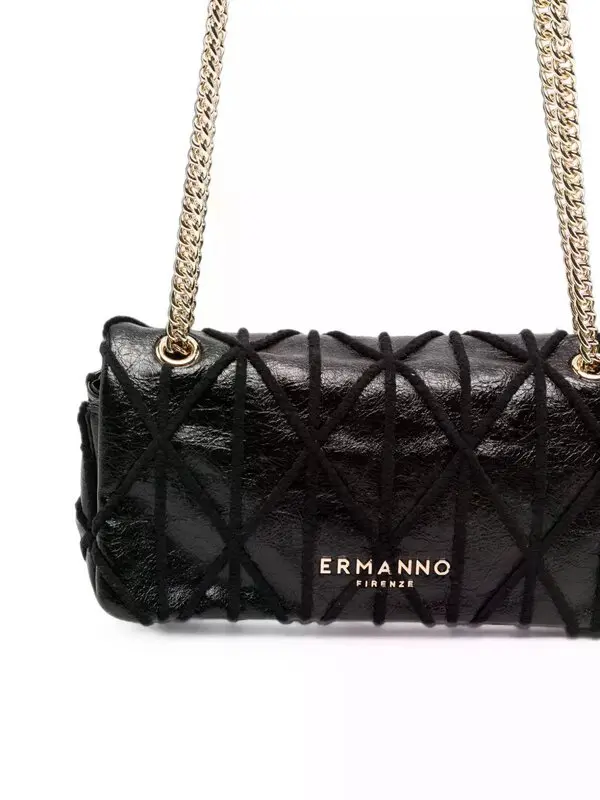 ERMANNO FIRENZE Crinkled-effect Lace-up Shoulder Bag