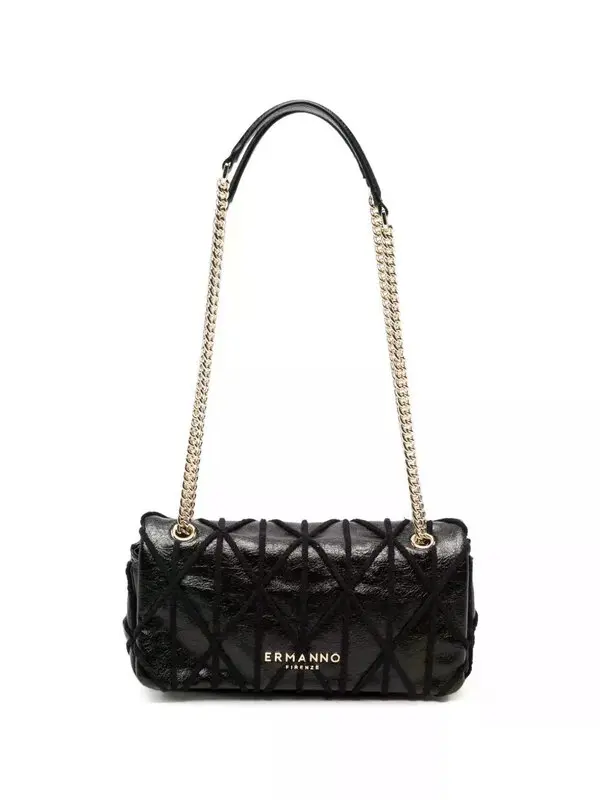 ERMANNO FIRENZE Crinkled-effect Lace-up Shoulder Bag