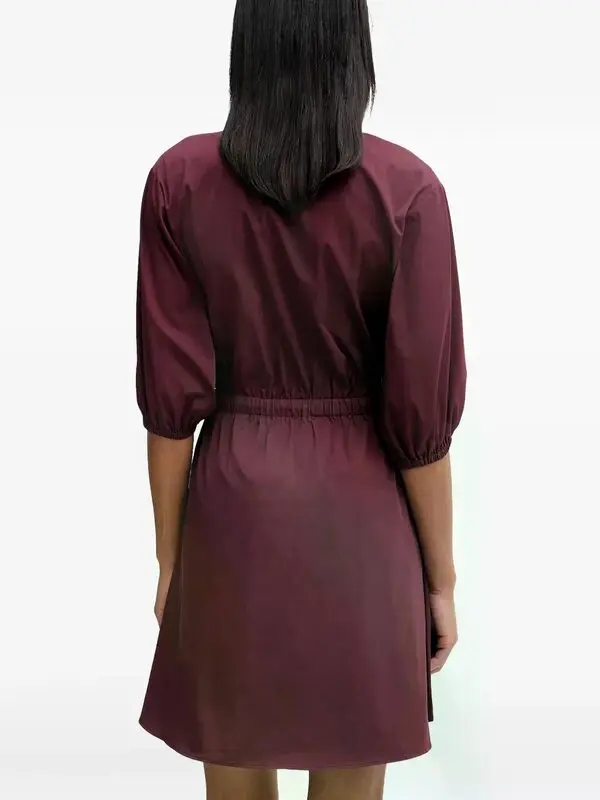 Marc O'polo Zip-up Drawstring-waist Mini Dress - Red