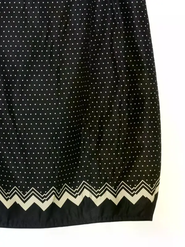 Versace 1990s Polka-dot Zigzag-print Mini Skirt