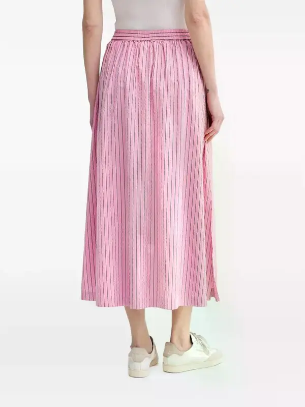 Marc O'polo Vertical-stripe Drawstring Midi Skirt