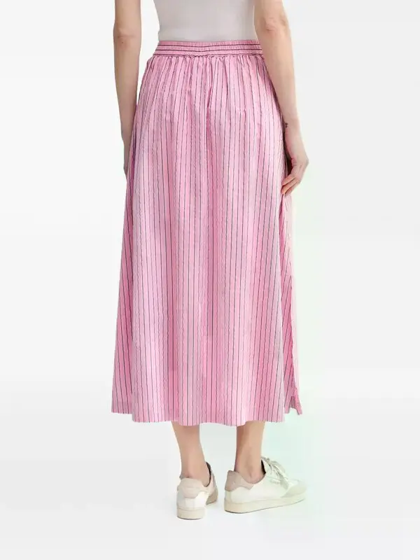 Marc O'polo Vertical-stripe Drawstring Midi Skirt