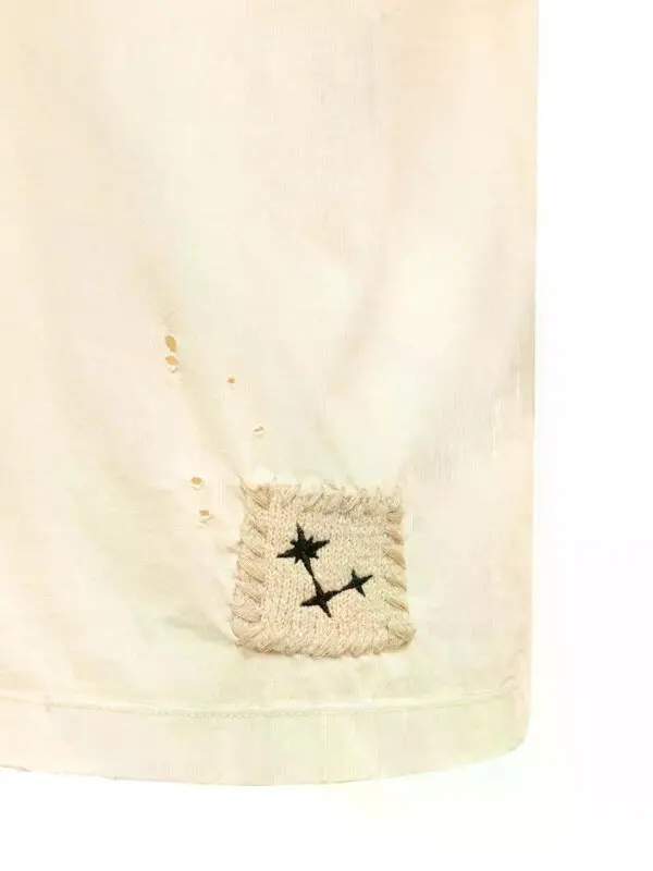 LANEUS Distressed Boxy-fit T-shirt