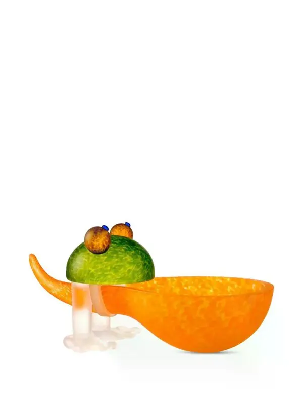 BOROWSKI Frosch Frog-shaped Glass Bowl - Orange