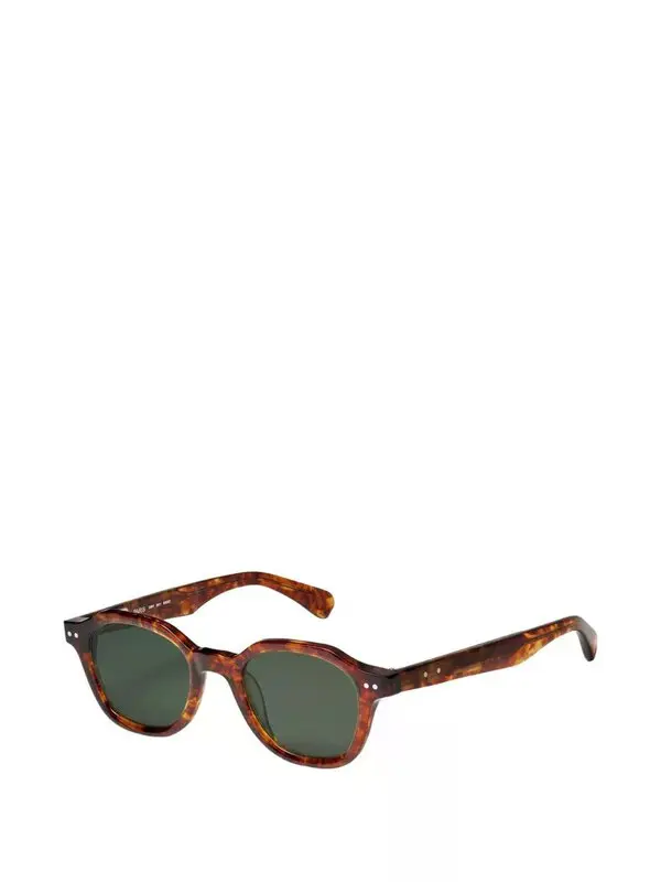 PETER AND MAY S81 Sky Sun Geometric-frame Sunglasses - Brown