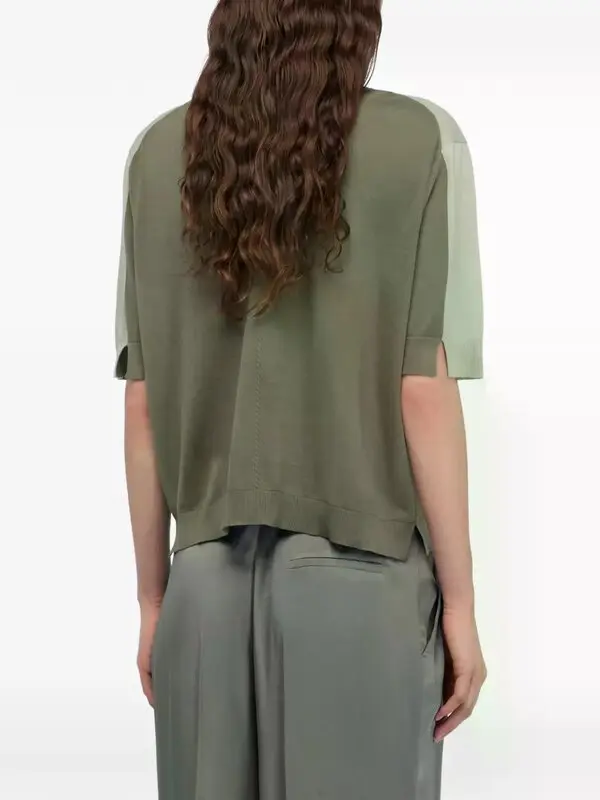 SEMICOUTURE V-neck Short-sleeved Sweater