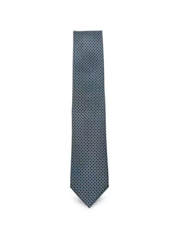 Brioni Geometric-pattern Tie - Black