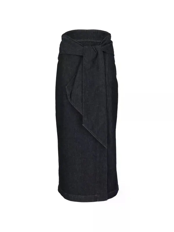 Emporio Armani Tie-waist Wrap Midi Skirt