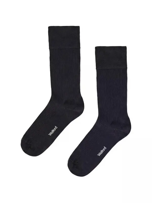 Wolford Ribbed-knit Socks - Black