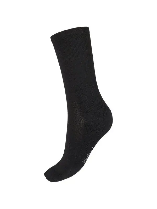 Wolford Ribbed-knit Terry-panel Socks - Black