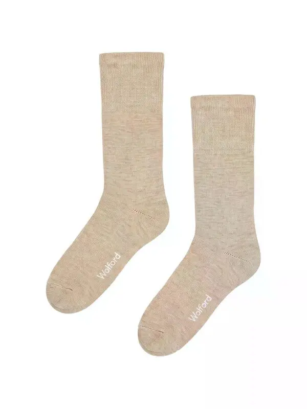 Wolford Terry-panelled Ribbed-trim Socks - Neutrals