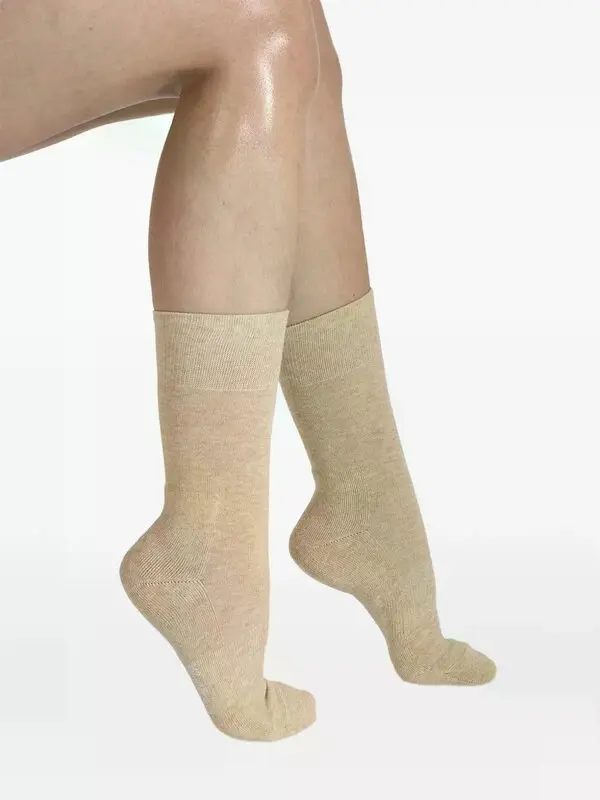 Wolford Terry-panelled Ribbed-trim Socks
