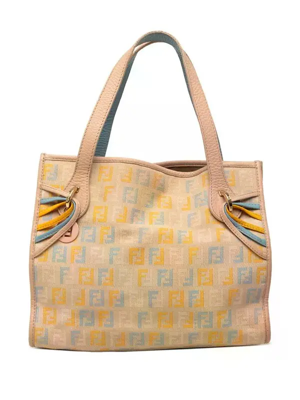 Fendi 2000-2010 Small Multicolore Zucchino Canvas Tote Bag
