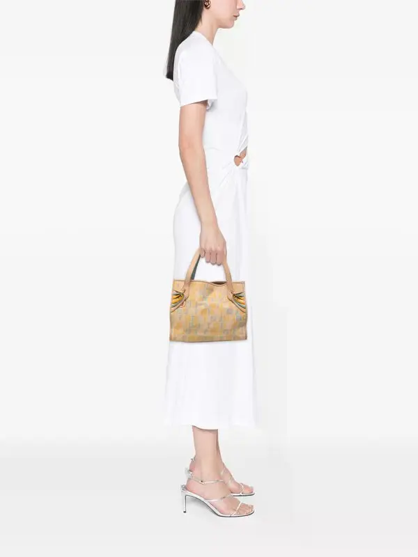 Fendi 2000-2010 Small Multicolore Zucchino Canvas Tote Bag