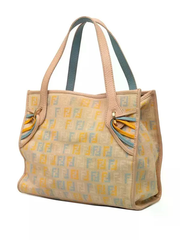 Fendi 2000-2010 Small Multicolore Zucchino Canvas Tote Bag