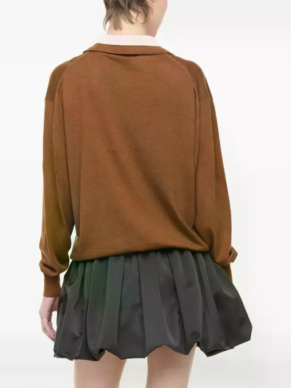 Plan C Layered-collar Sweater