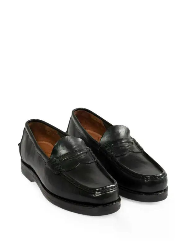 Visvim Fabro-folk Leather Loafers