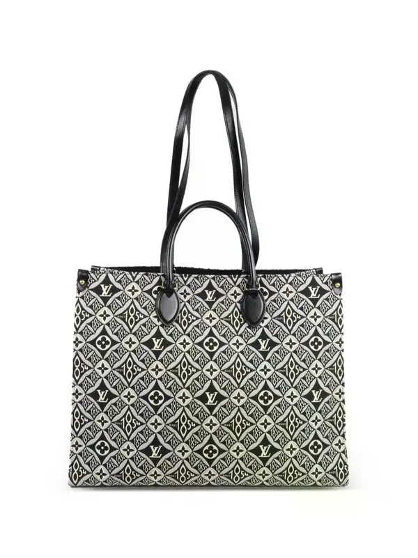 LOUIS VUITTON Gm Jacquard Since 1854 Onthego Tote Bag - Black