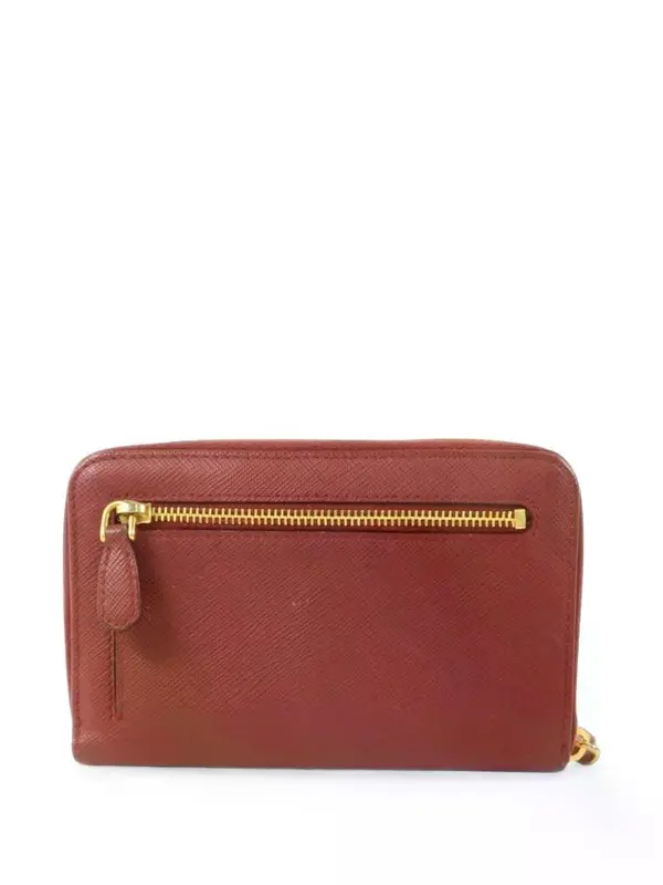 Prada Saffiano Leather Zip-around Wallet