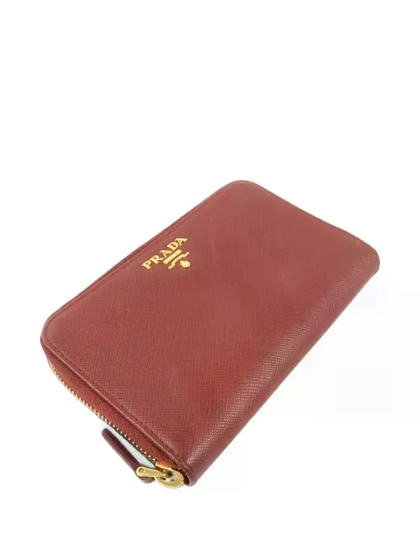 Prada Saffiano Leather Zip-around Wallet