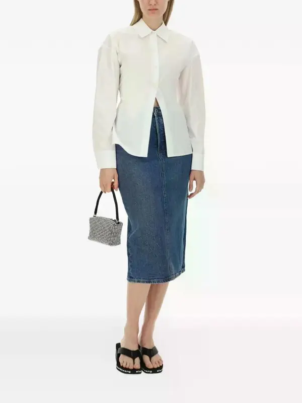 Alexander Wang Pencil Denim Skirt - Blue