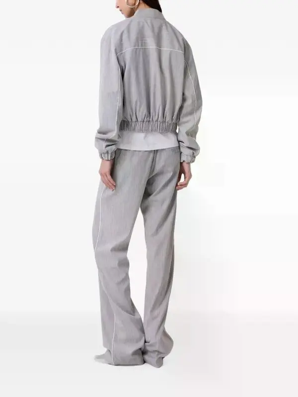 GAELLE PARIS Logo-embroidered Zipped Bomber Jacket