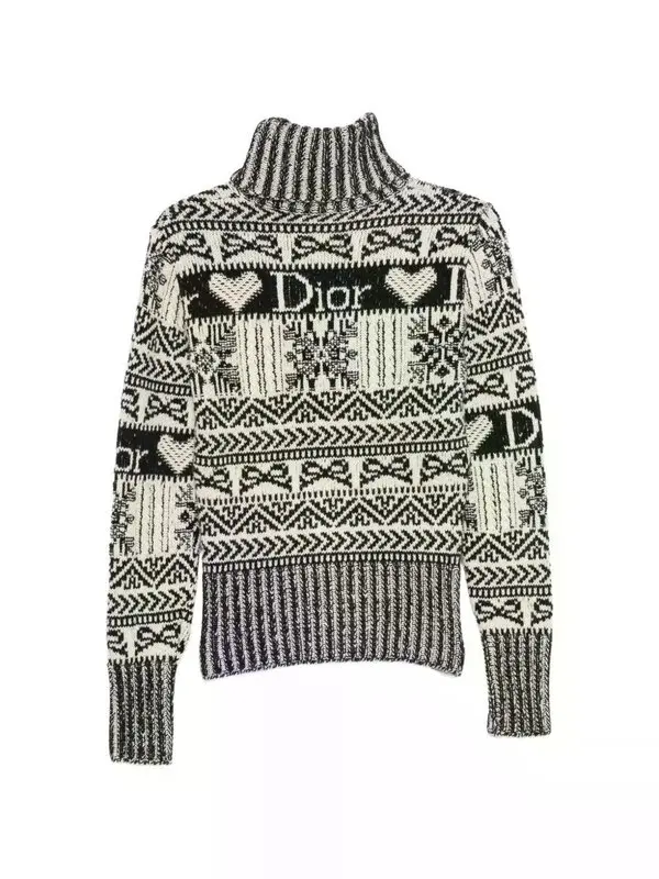 Dior 2010s Fair Isle Roll-neck Sweater