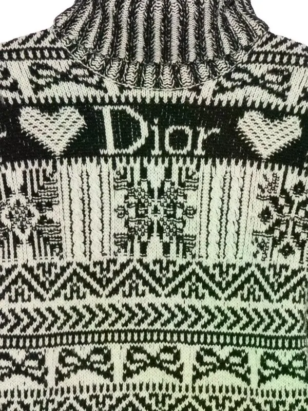 Dior 2010s Fair Isle Roll-neck Sweater