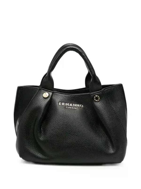 ERMANNO FIRENZE Logo-lettering Grained Leather Tote Bag