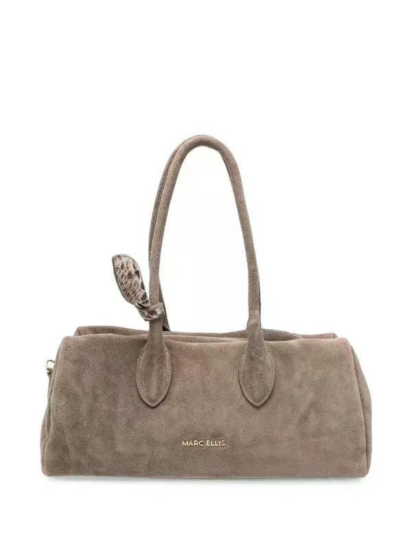 MARC ELLIS Suede Logo-lettering Tote Bag