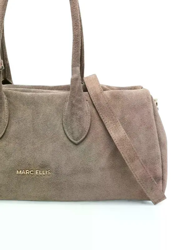 MARC ELLIS Suede Logo-lettering Tote Bag