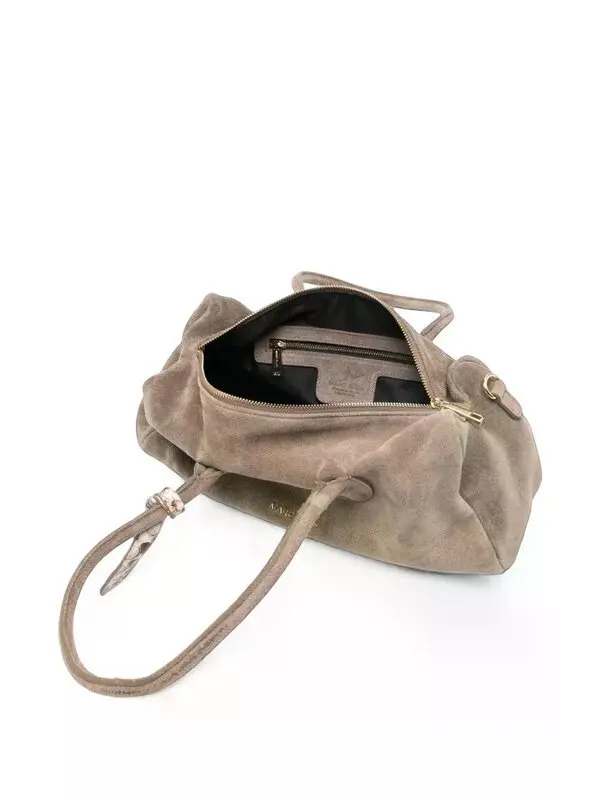 MARC ELLIS Suede Logo-lettering Tote Bag