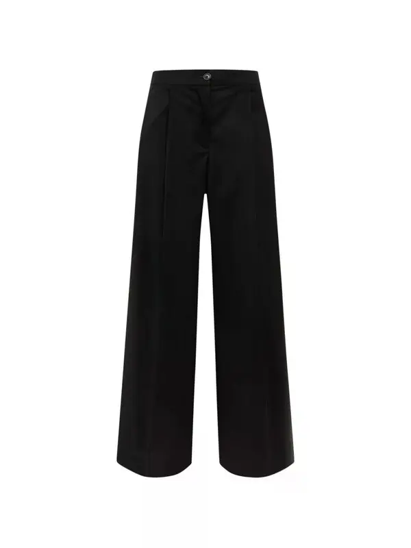 LANEUS Pleated-palazzo Trousers