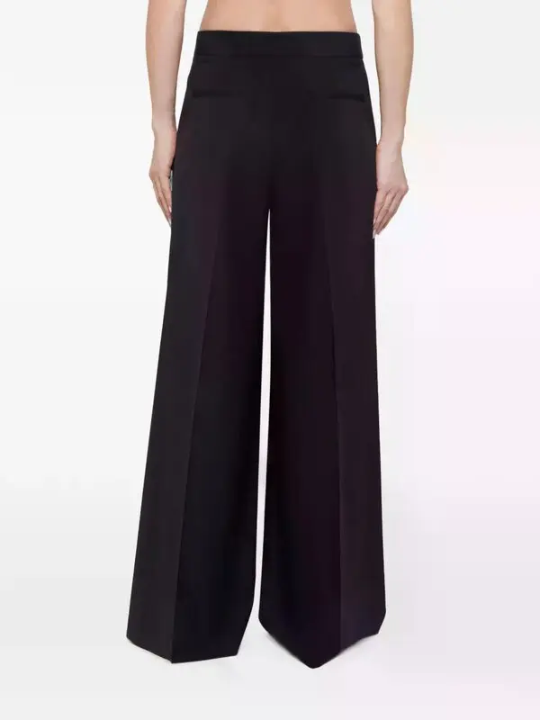 LANEUS Pleated-palazzo Trousers