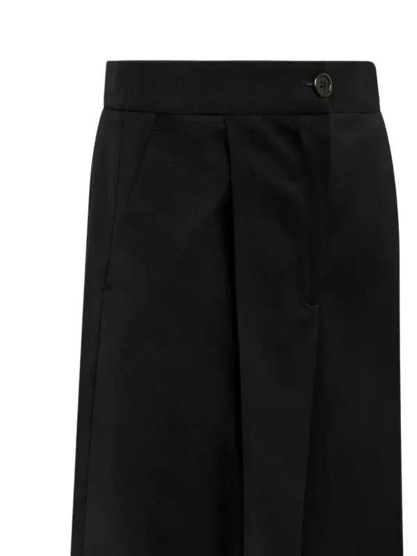 LANEUS Pleated-palazzo Trousers