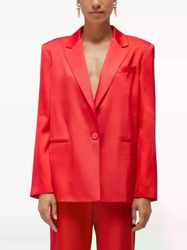 BLUGIRL Satin-finish Single-breasted Blazer