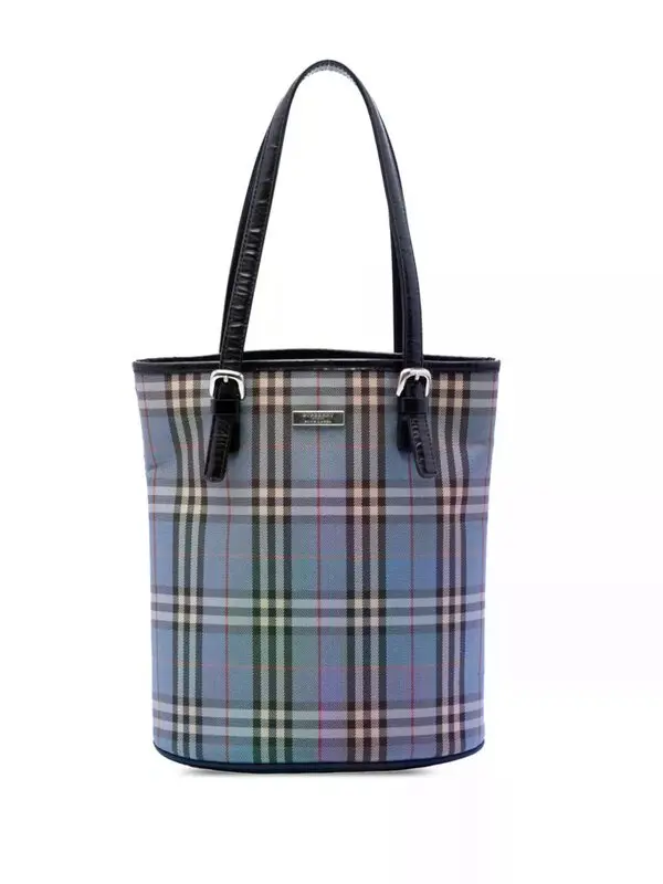 Burberry 2000-2017 House Check Nylon Bucket Bag