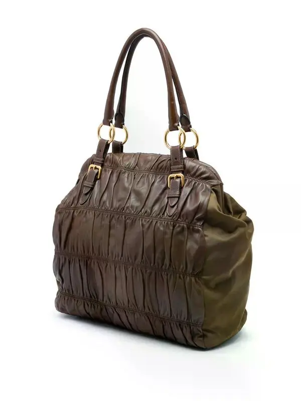 Prada 2000-2013 Nappa Gaufre And Tessuto Tote Bag