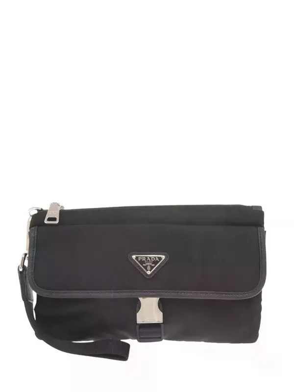 Prada 2013-2026 Tessuto Buckle Clutch Bag
