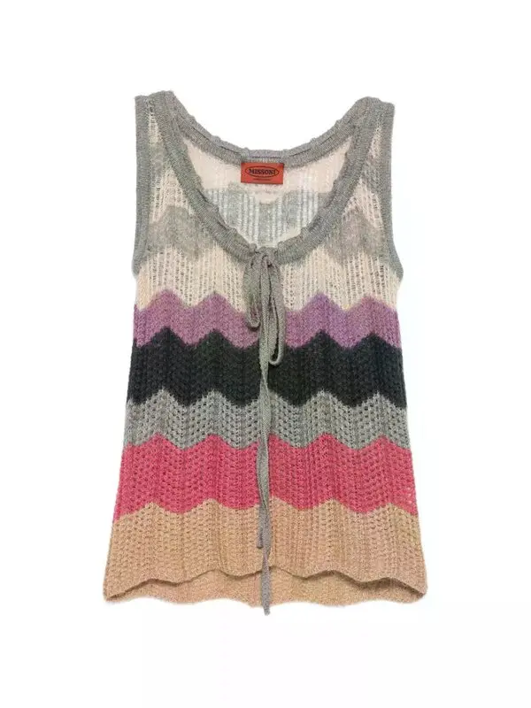 Missoni 2000s Zigzag Knit Top - Neutrals