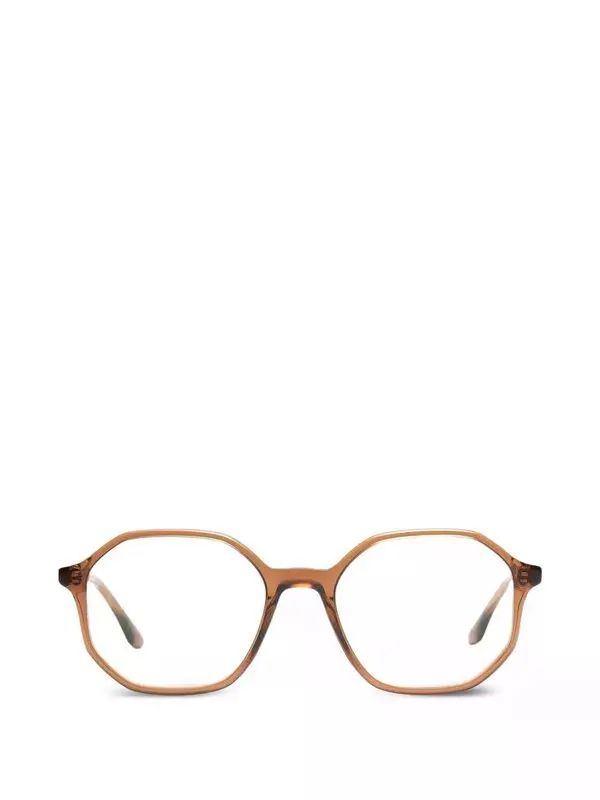 PETER AND MAY Georgia Geometric-frame Glasses - Brown