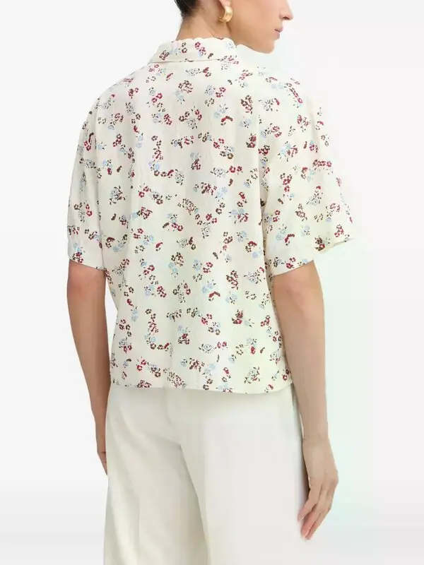 Marc O'polo Floral-print Seersucker Shirt