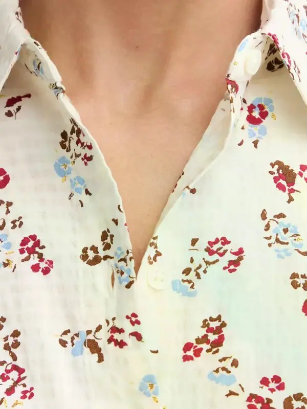 Marc O'polo Floral-print Seersucker Shirt