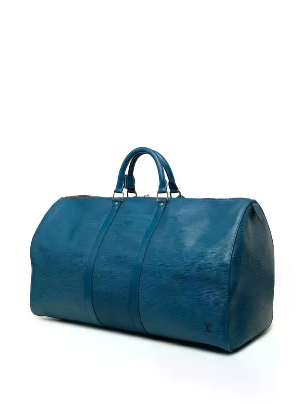 LOUIS VUITTON 1996 Epi Keepall 55 Travel Bag - Blue