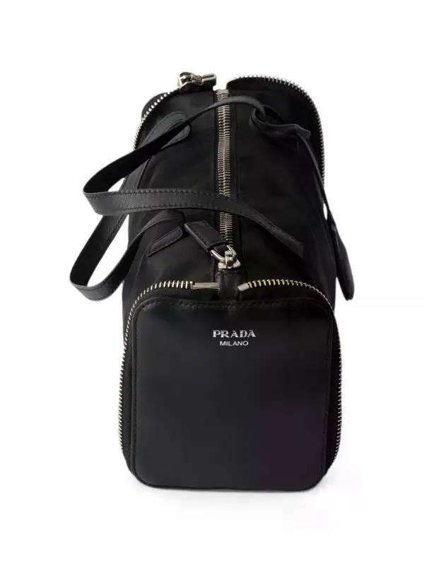 Prada Re-nylon And Leather Foldable Mini Duffel Bag