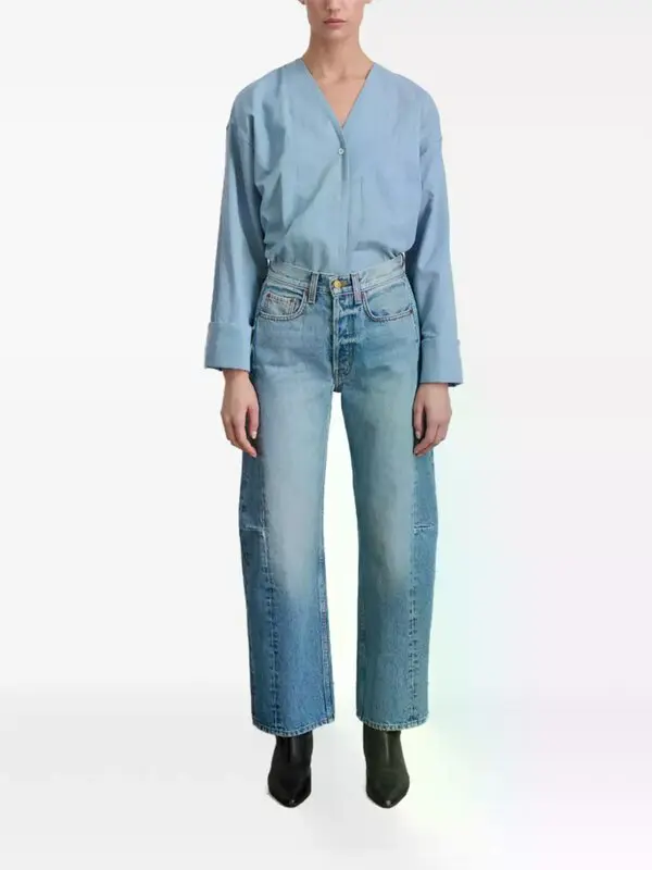 B Sides Lasso Panelled Wide-leg Jeans - Blue