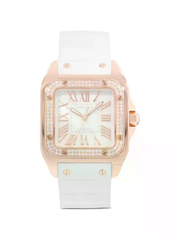 Cartier Santos 100 33mm Watch - Silver