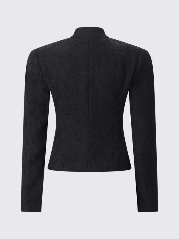 Magda Butrym Single-breasted Short Blazer In Wool Bouclé With High Neck