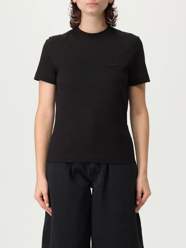 Jacquemus Short-sleeve Stretch-cotton Crewneck T-shirt With Straight Hem - Black