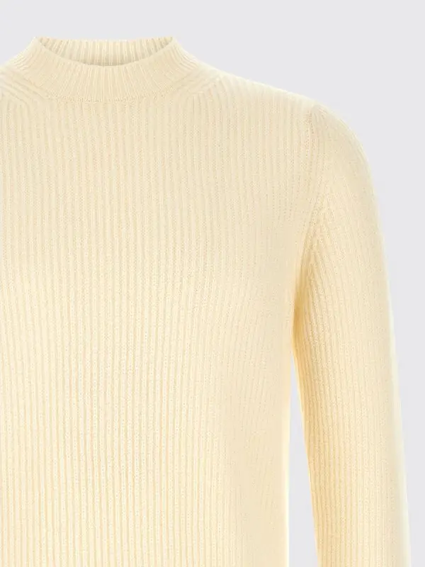 ZANONE Ribbed Virgin Wool Crewneck Sweater - White